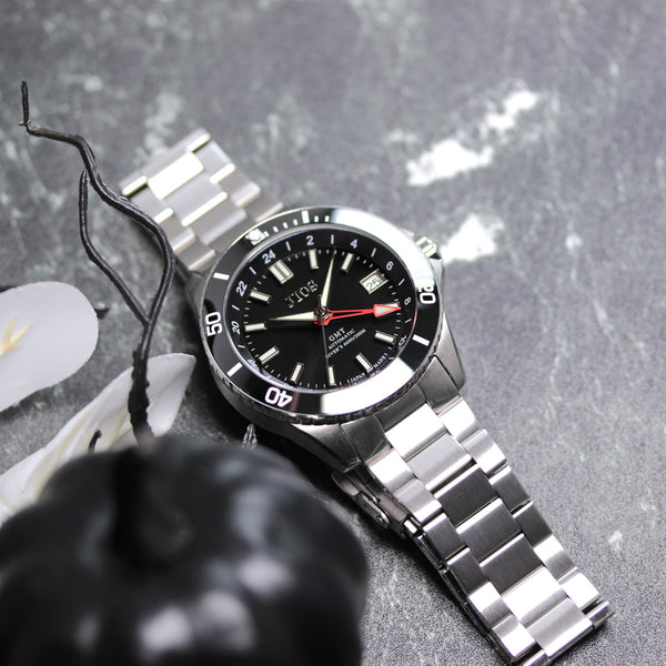 JIOS GMT Diver's 104 schwarz – Japanese Microbrands - Mario Lenke